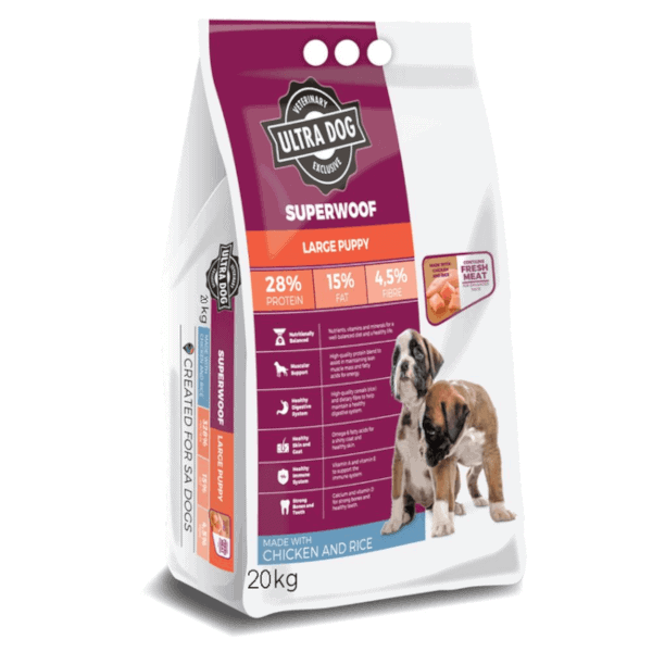 Ultra Dog Superwoof Chicken & Rice Large Breed Puppy 20kg – Petstore@labrie